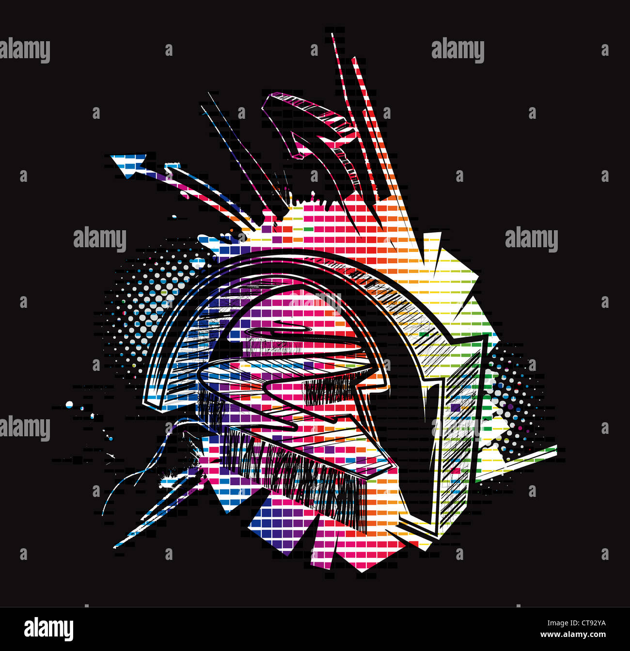 vector colorful urban background Stock Photo - Alamy