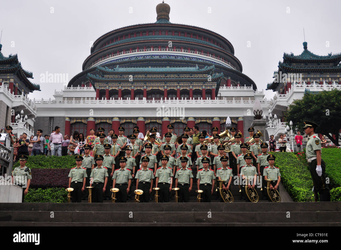 chinese police at Chongqing people's Square in chongqing,china Stock ...