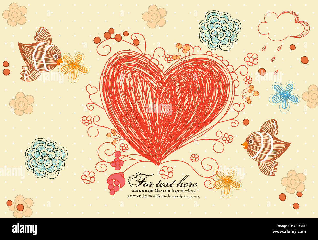 birds in love vector illustration Stock Photo - Alamy