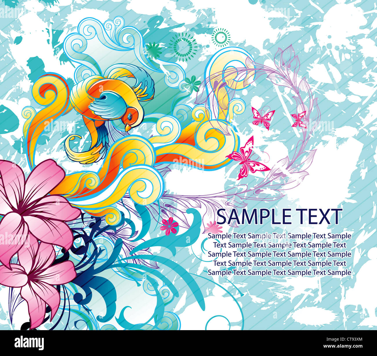 vector abstract floral background Stock Photo - Alamy