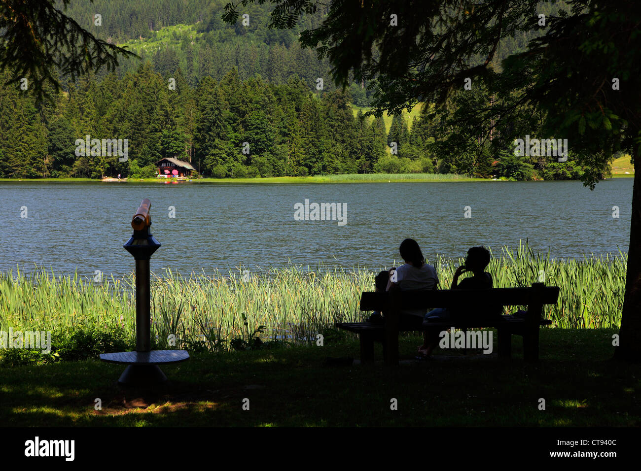 Spitzingsee lake. An alpine lake in the Bavarian alps Stock Photo - Alamy