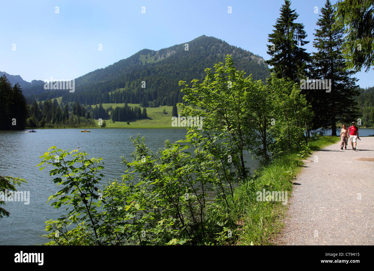 Spitzingsee lake. An alpine lake in the Bavarian alps Stock Photo - Alamy