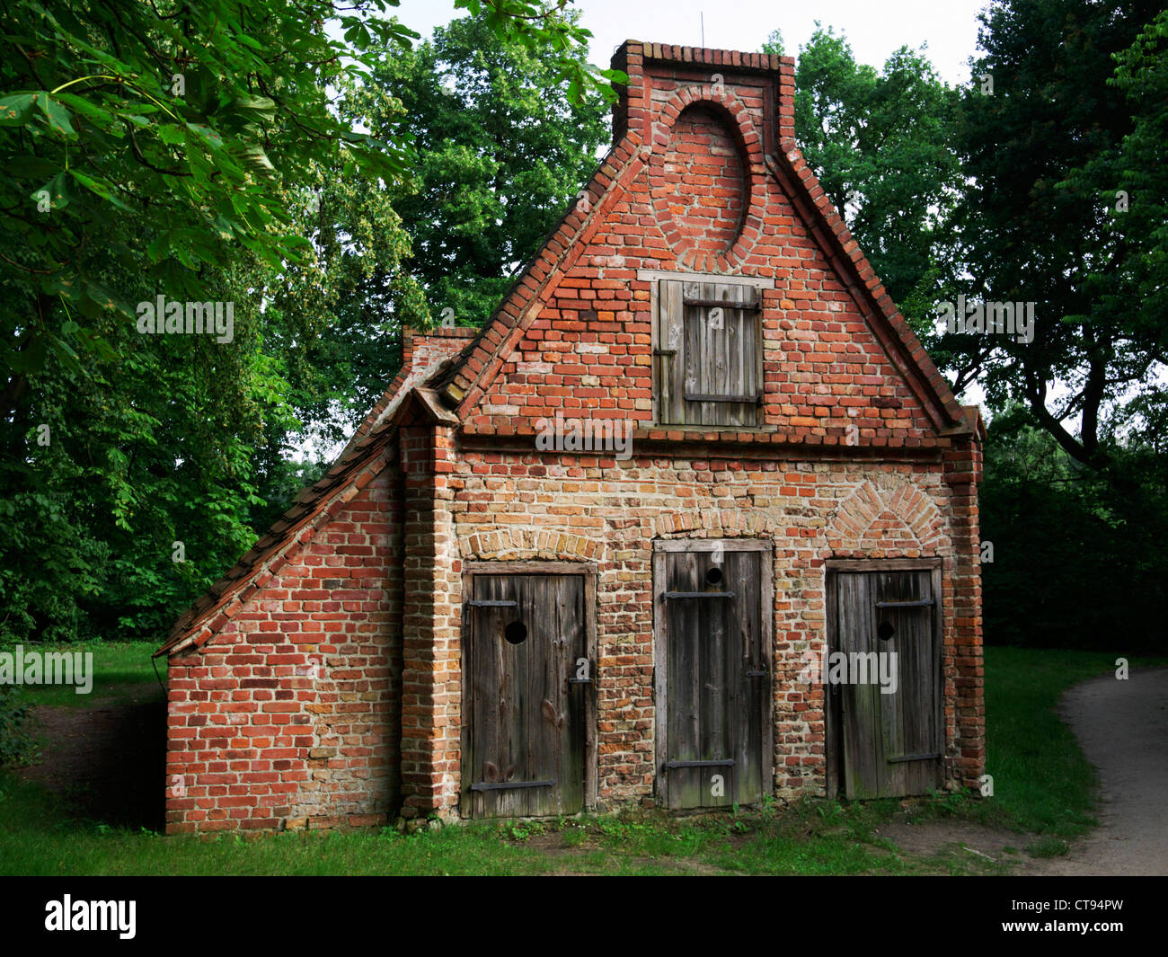 Barn built of bricks, Pfaueninsel Stock Photo - Alamy
