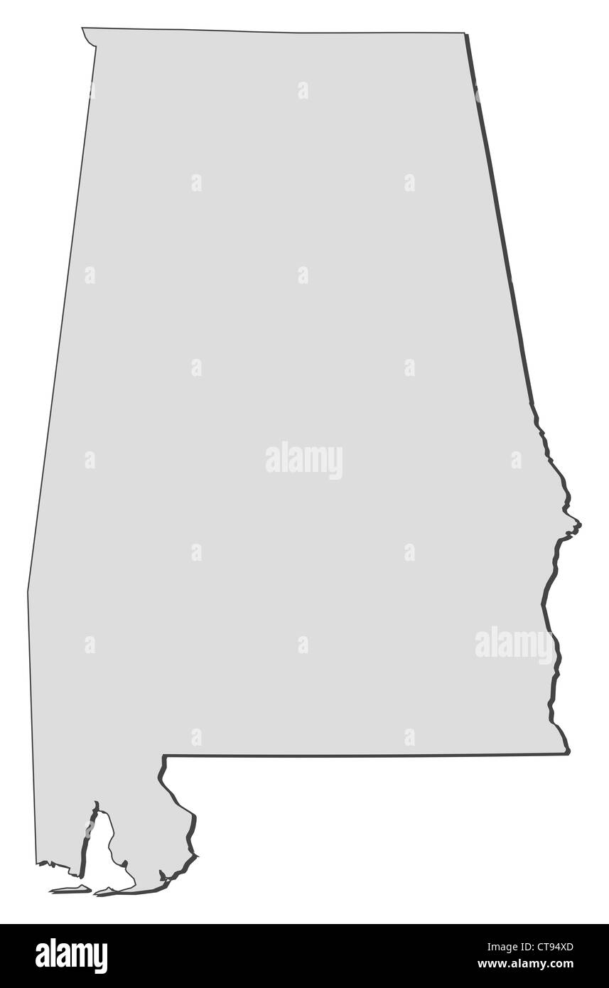 Political map alabama Black and White Stock Photos & Images - Alamy
