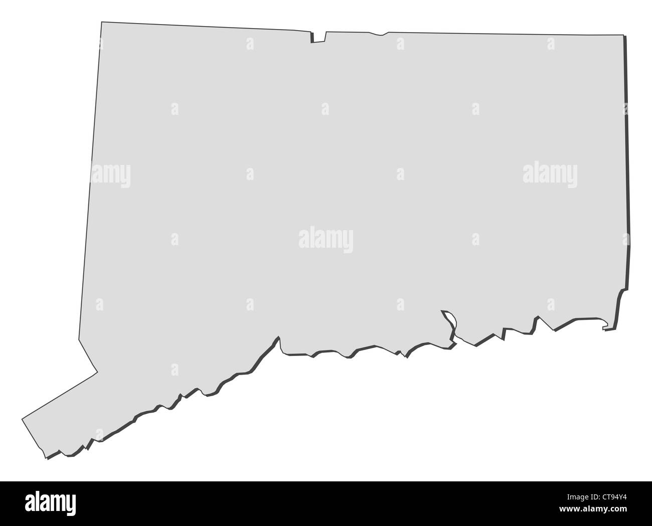 Political map of connecticut Black and White Stock Photos & Images - Alamy
