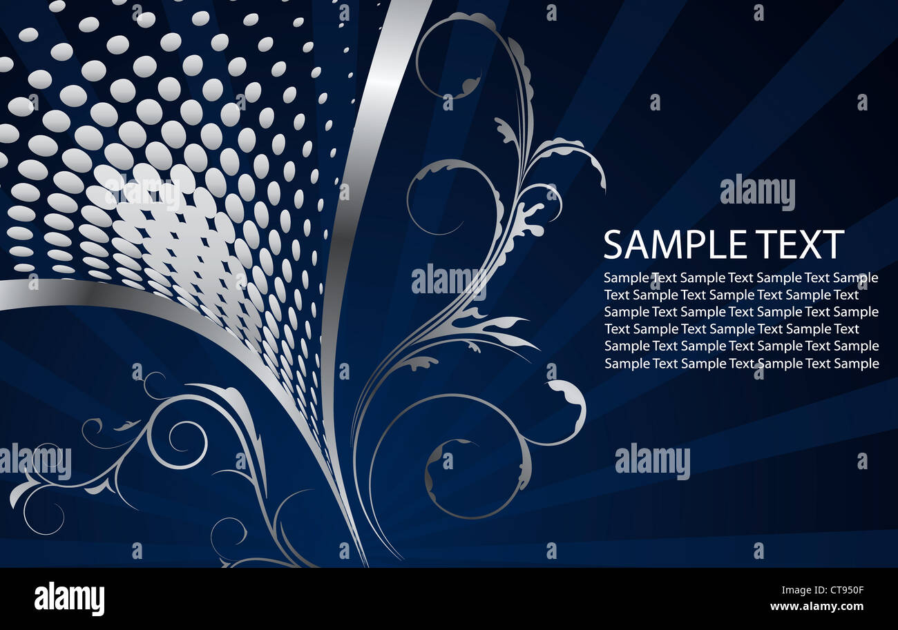 abstract illustration of a floral background with halftone Stock Photo ...