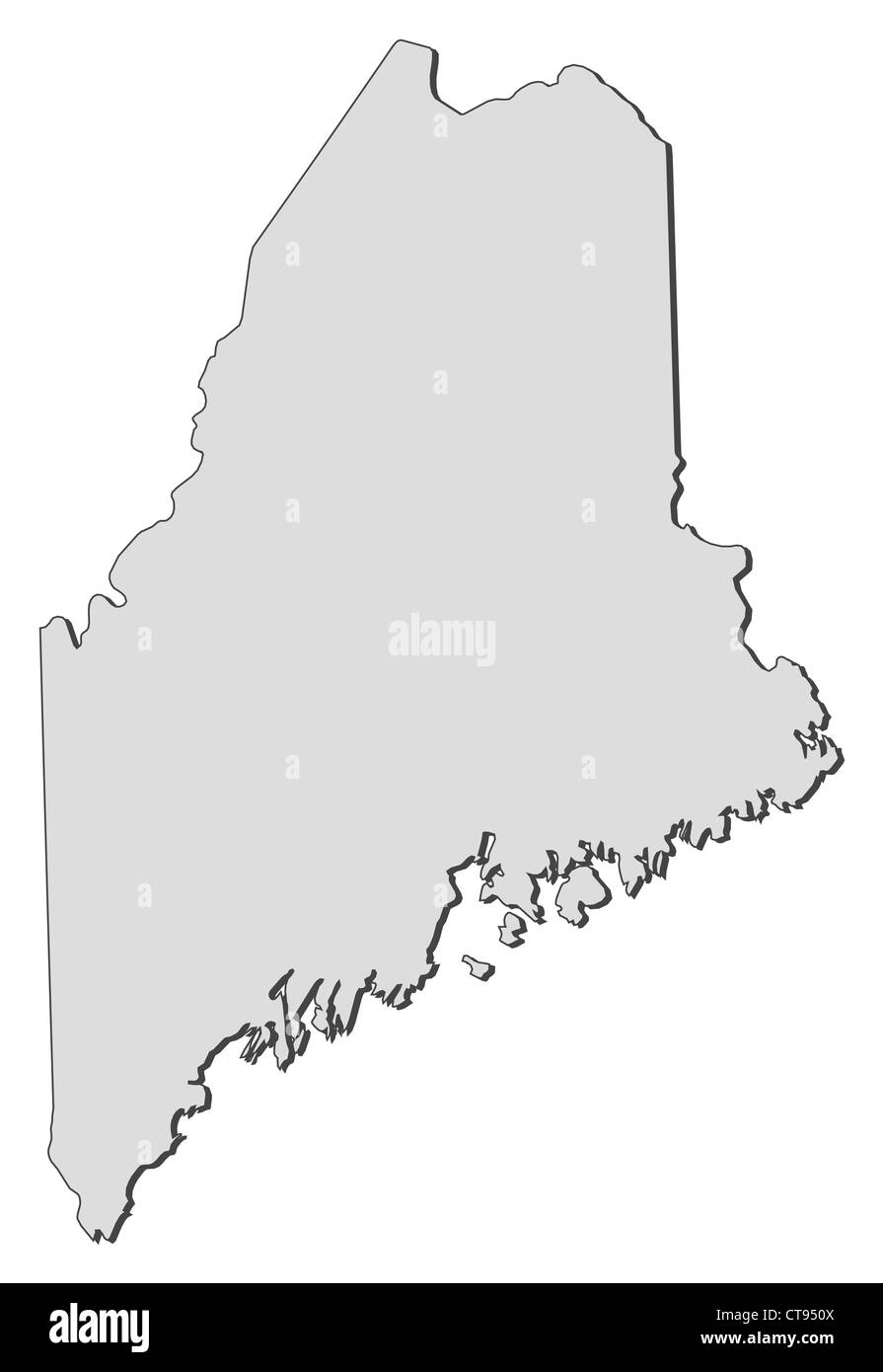 Map of Maine, a state of United States Stock Photo - Alamy