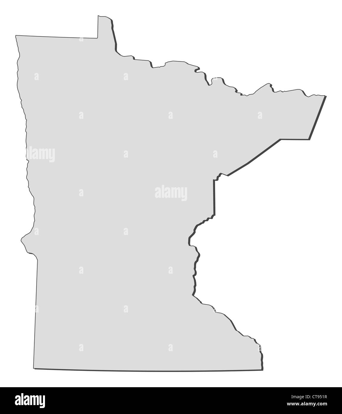 Map of Minnesota, a state of United States Stock Photo - Alamy