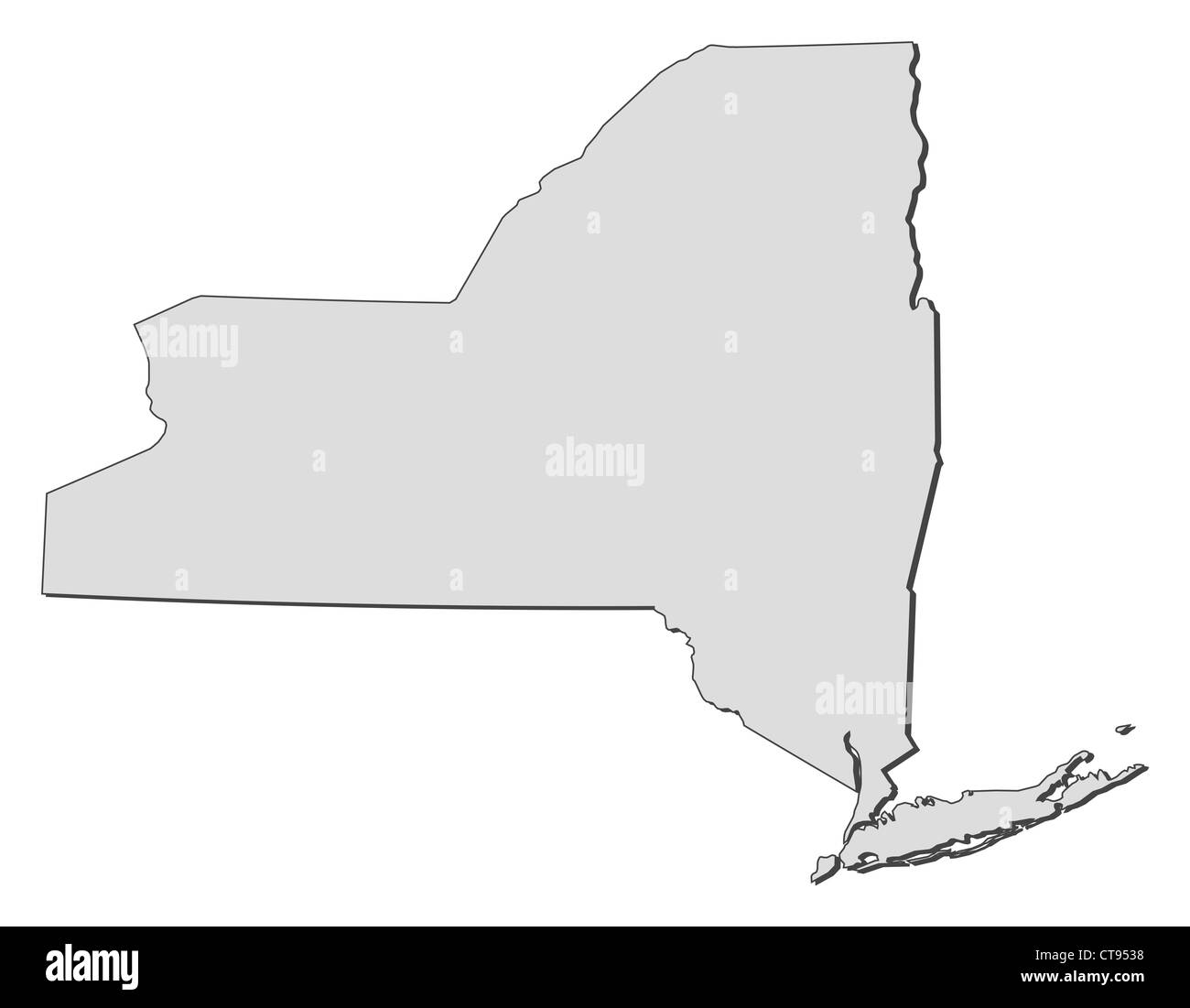 Simple map new york Cut Out Stock Images & Pictures - Alamy