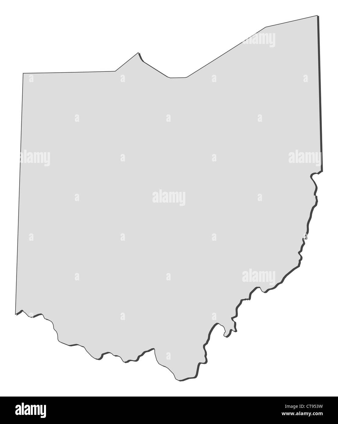 Ohio state political map Cut Out Stock Images & Pictures - Alamy
