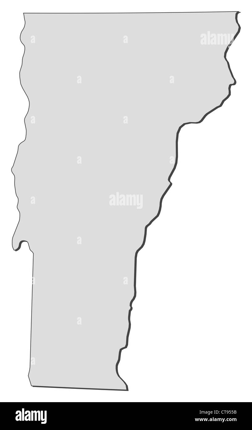 Vermont usa map black Black and White Stock Photos & Images - Alamy