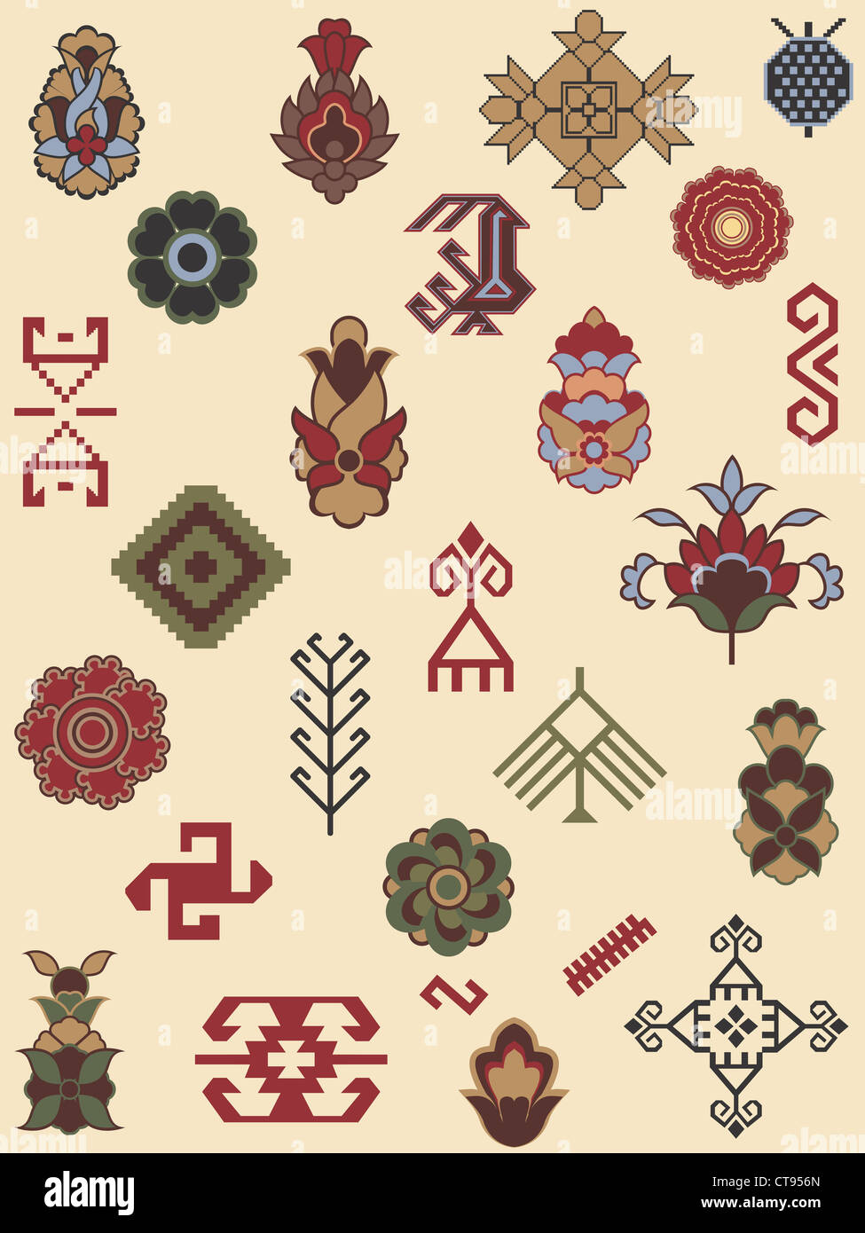 Collection of carpet patterns Stock Photo - Alamy