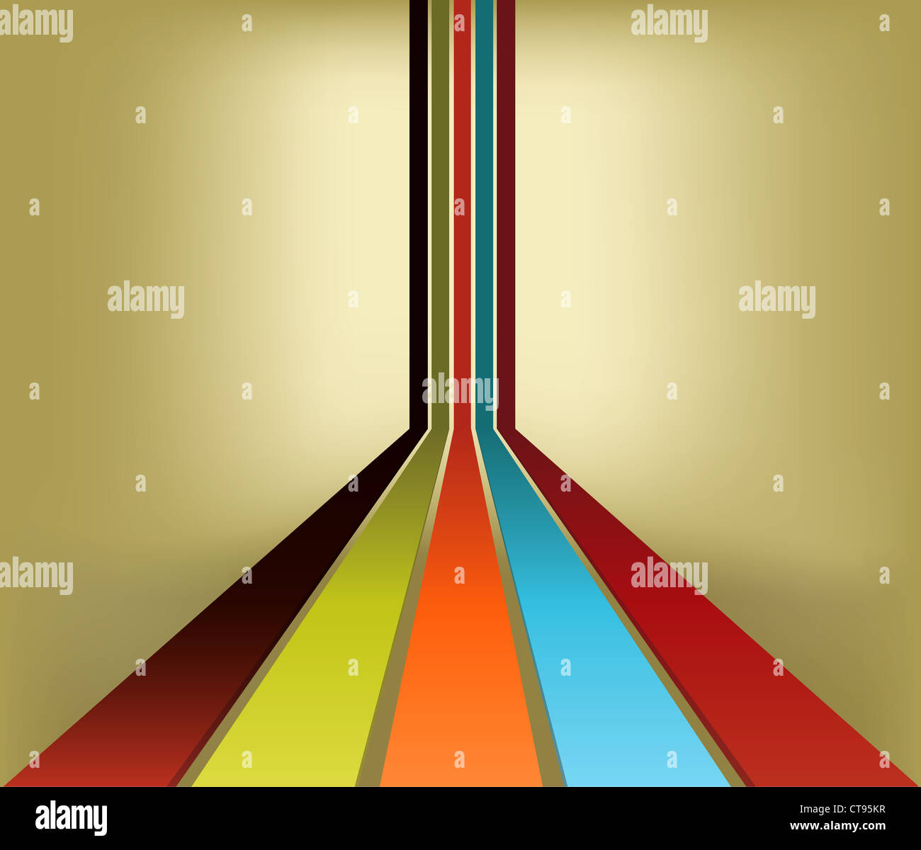 vector retro background with colorful rainbow Stock Photo - Alamy