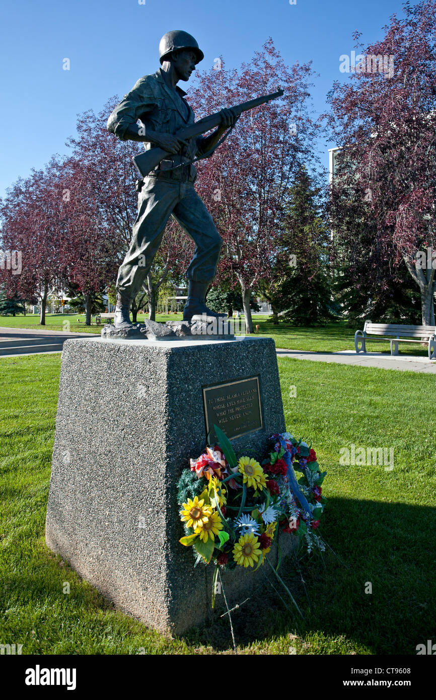 Monument to Alaska war veterans by Joan Bugbee Jackson Anchorage ...