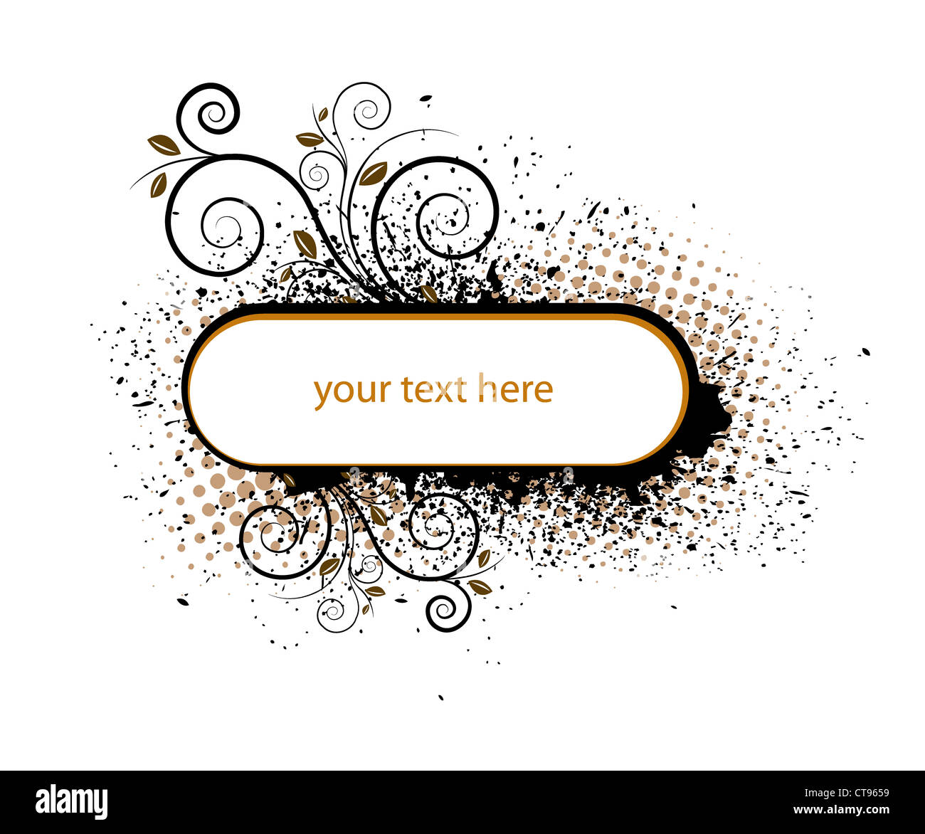 vintage floral frame Stock Photo - Alamy