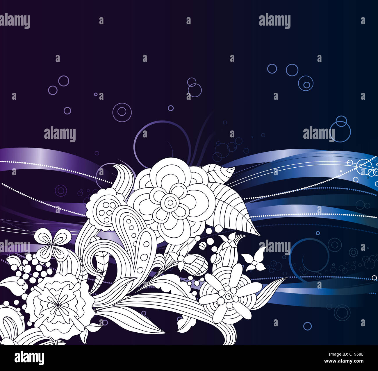 vector abstract floral background Stock Photo - Alamy