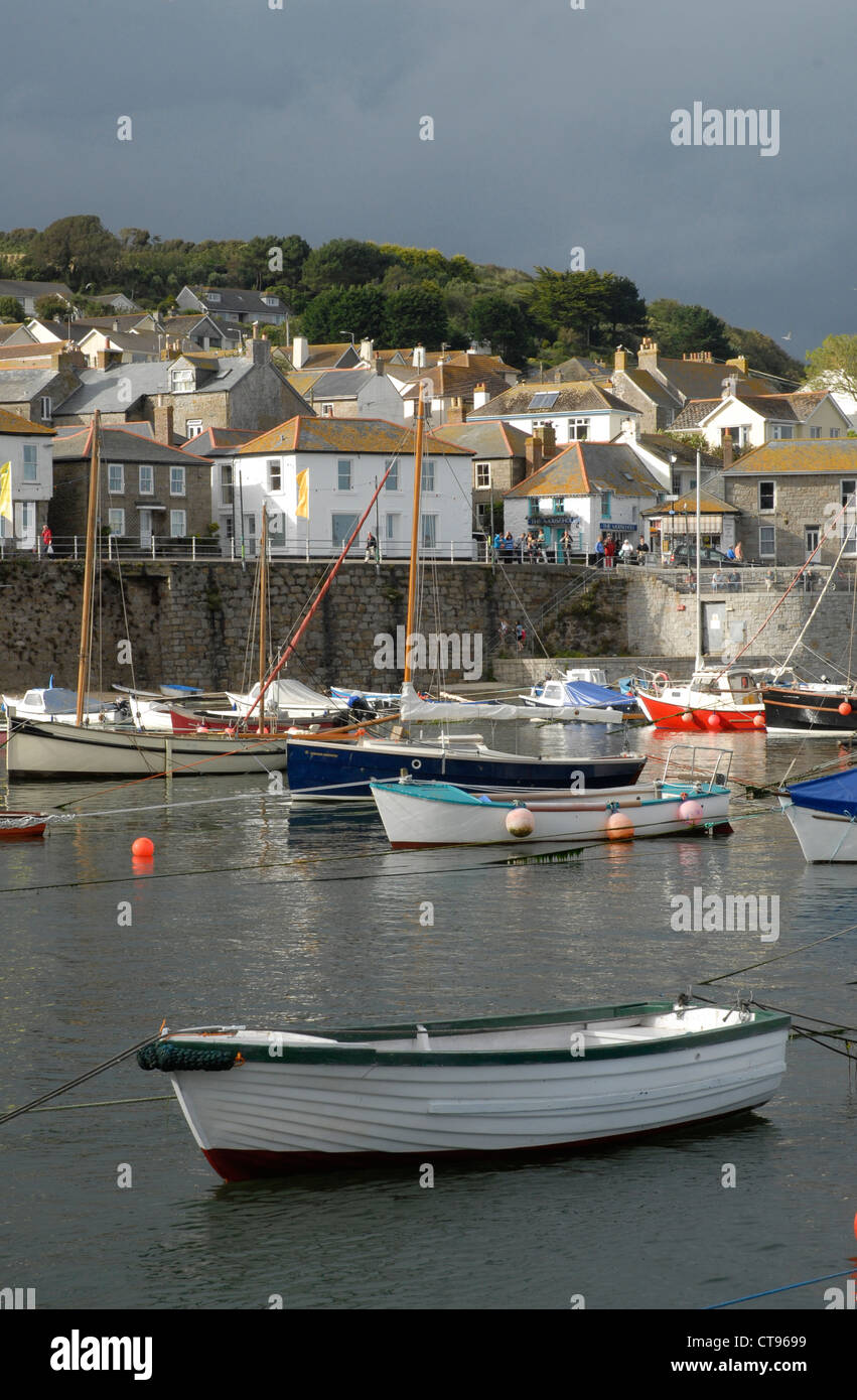 Fishing and Leisure Boats in the Harbour at the Cornish village of ...