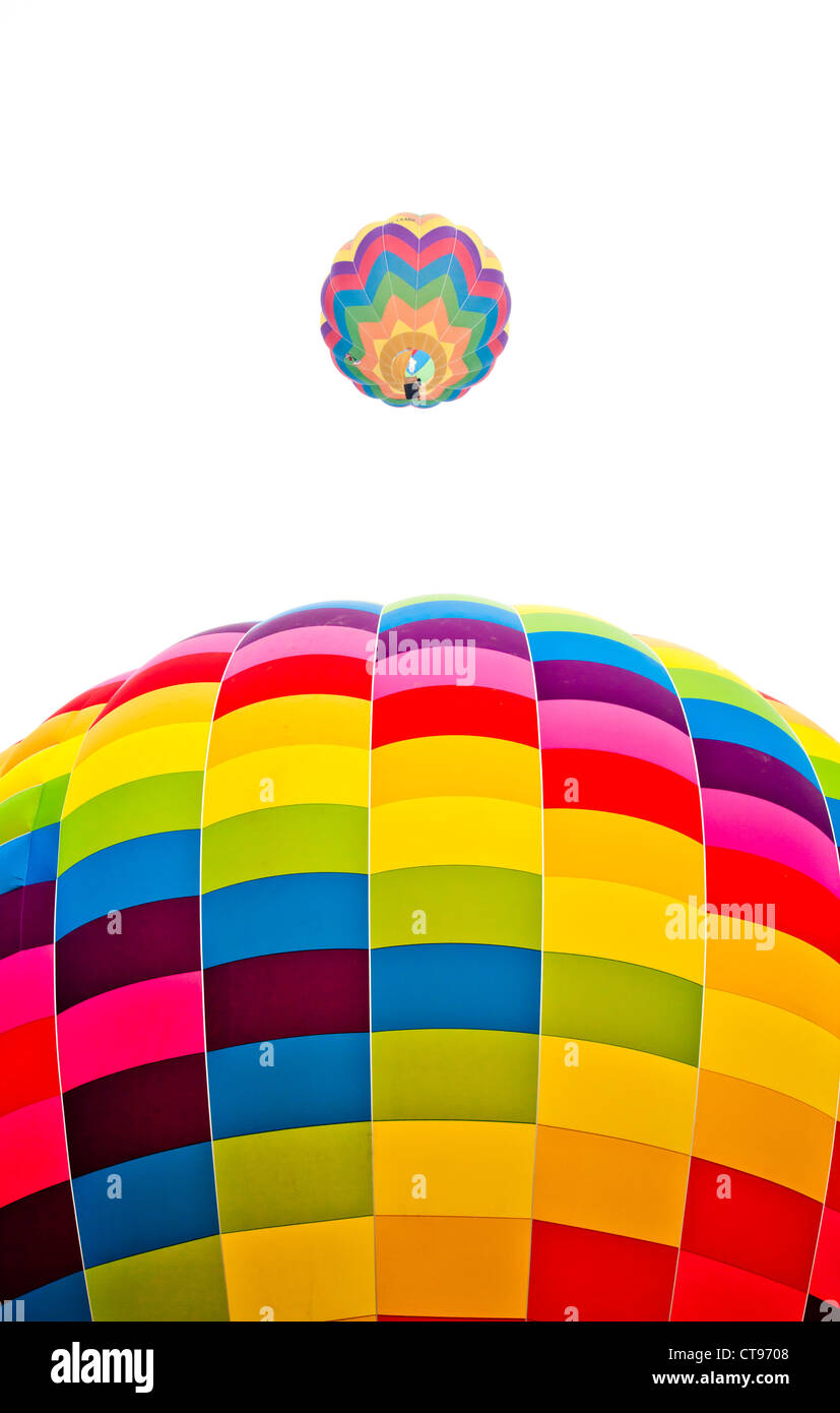 Fire balloon during a foggy day on white background Stock Photo - Alamy