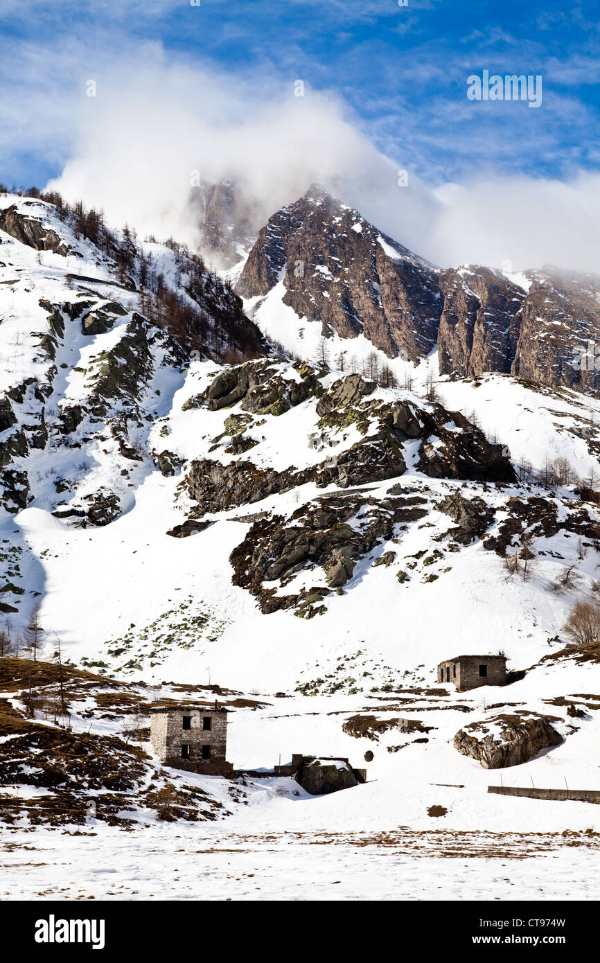 Beautiful colors on Alps close to Switzerland/Italian borders Stock ...
