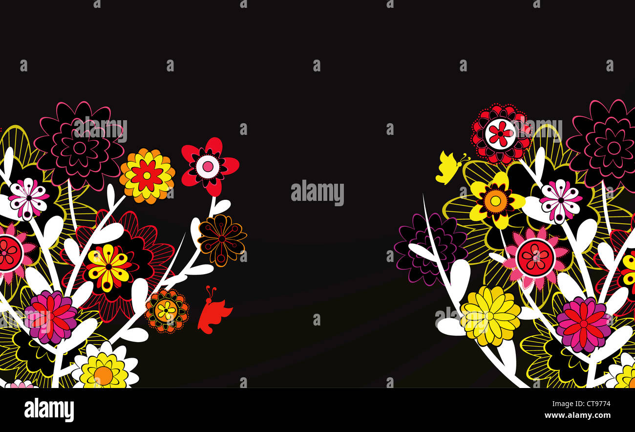 vector abstract floral background Stock Photo - Alamy