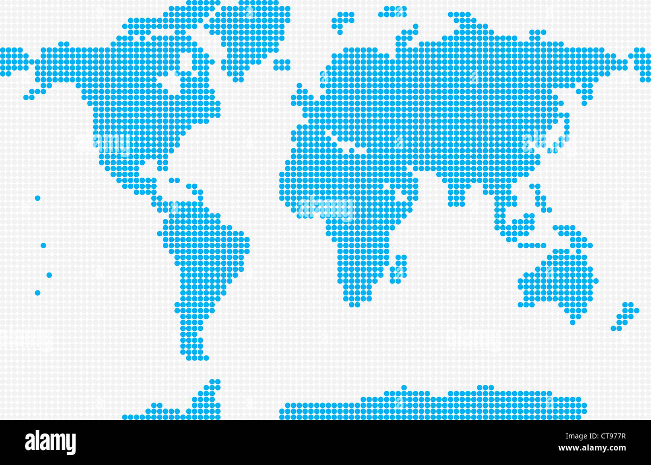 vector dotted world map Stock Photo - Alamy
