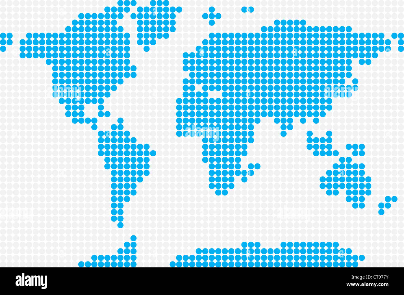 vector dotted world map Stock Photo - Alamy