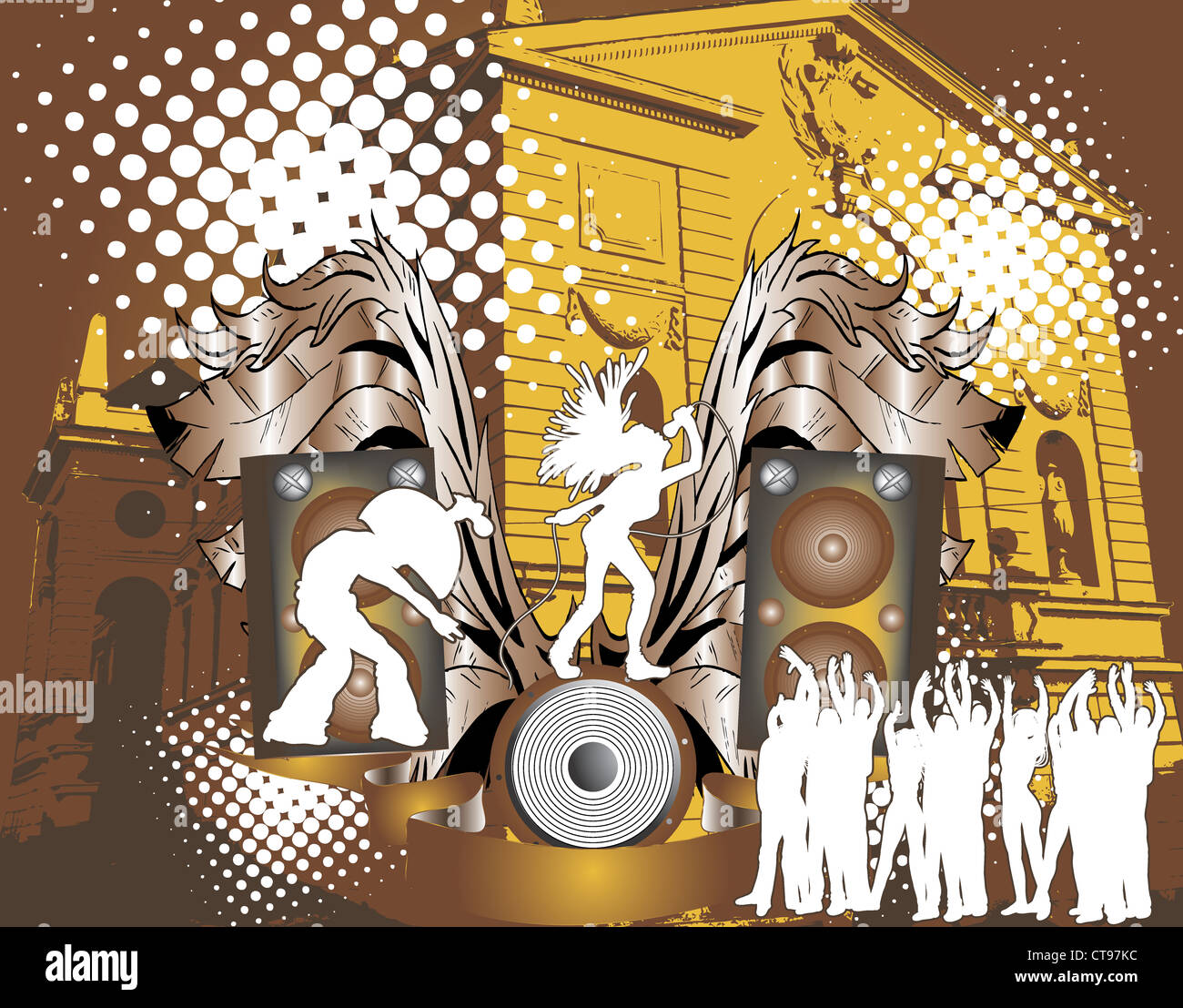music poster vector illustration Stock Photo - Alamy