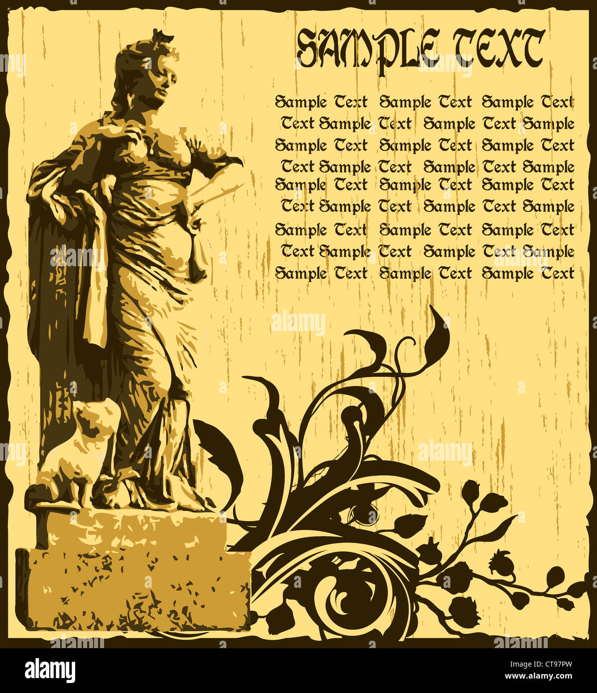 old statue vector illustration Stock Photo - Alamy