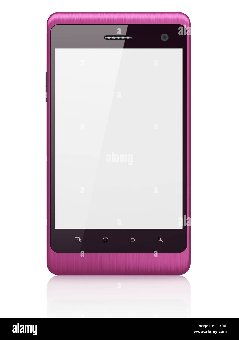 Beautiful smartphone on white background. Generic mobile smart phone ...