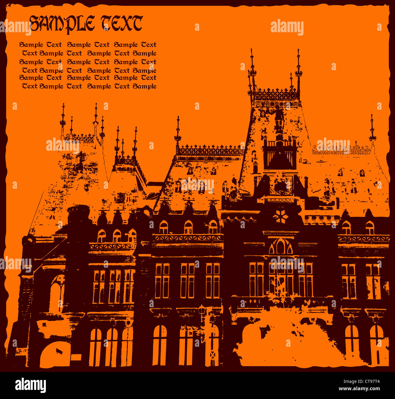 old building vector illustration Stock Photo - Alamy