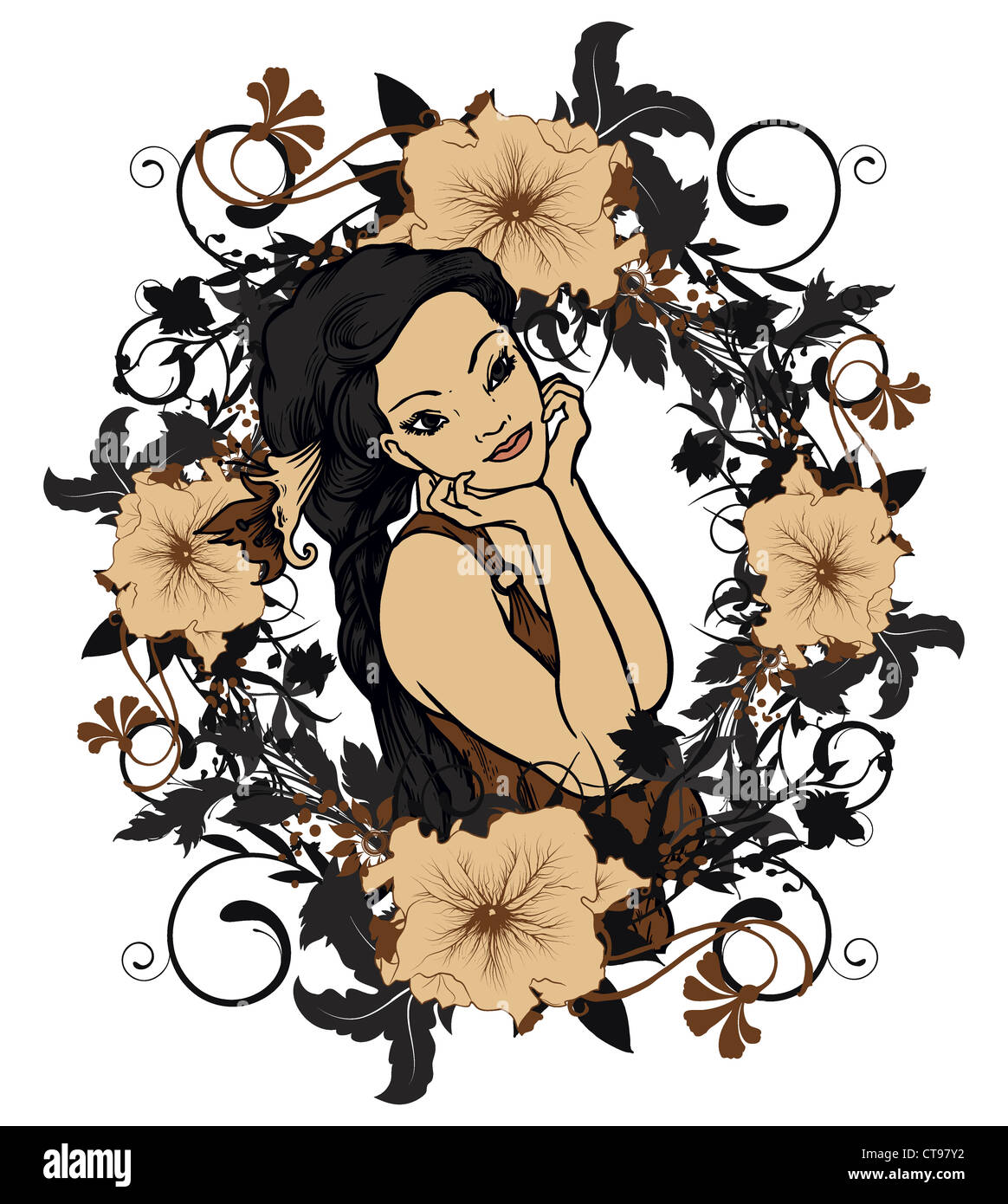 Frame lady Cut Out Stock Images & Pictures - Alamy