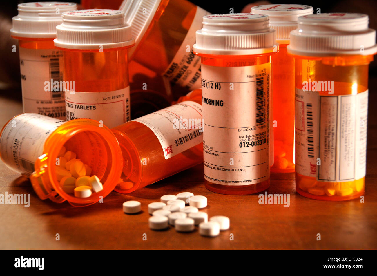 Medications taken by a patient with chronic illness Stock Photo - Alamy