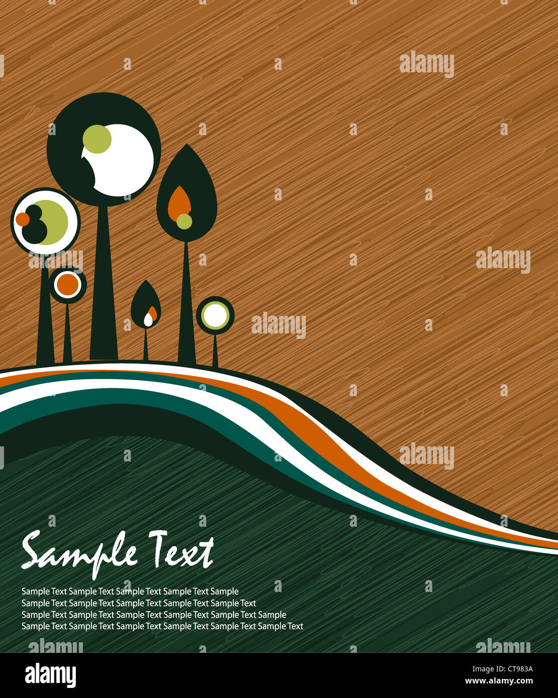 abstract trees vector illustration Stock Photo - Alamy