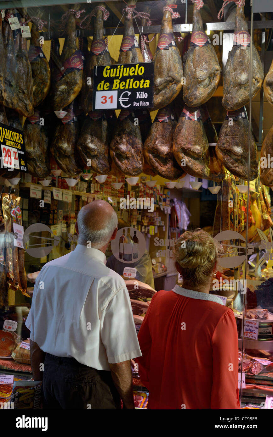 ham shop madrid spain Stock Photo - Alamy