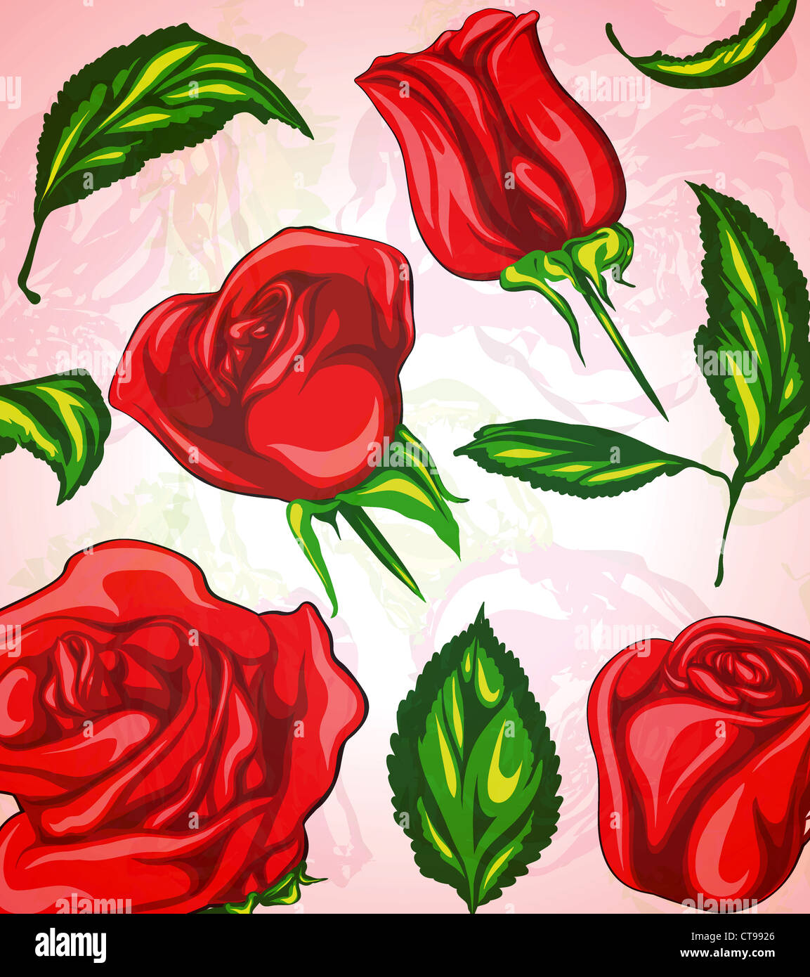 vector colorful floral background Stock Photo - Alamy