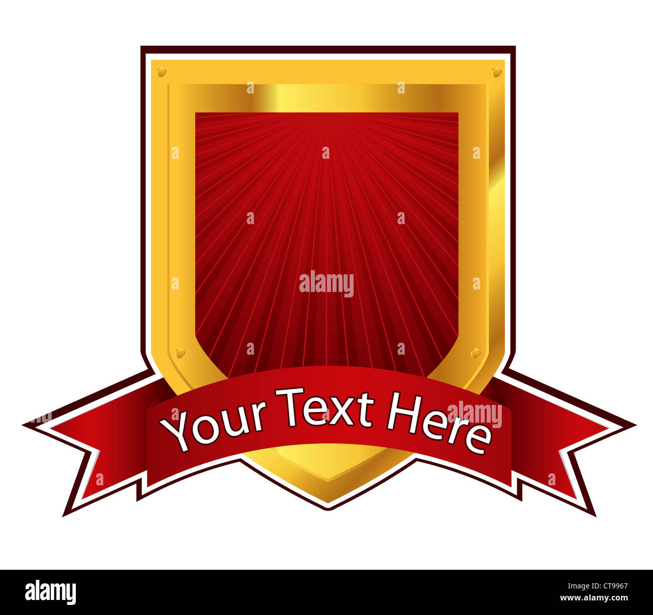 vintage illustration of a sticker with scroll Stock Photo - Alamy
