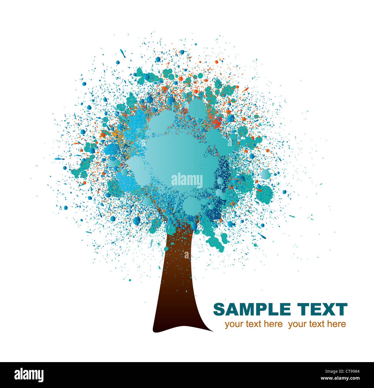 grunge tree design vector illustration Stock Photo - Alamy