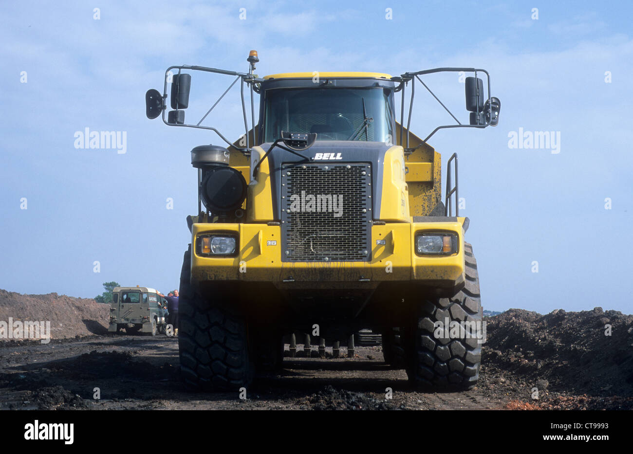 South African 'Bell Dumper Truck-B40D' operating in a expanse of ...