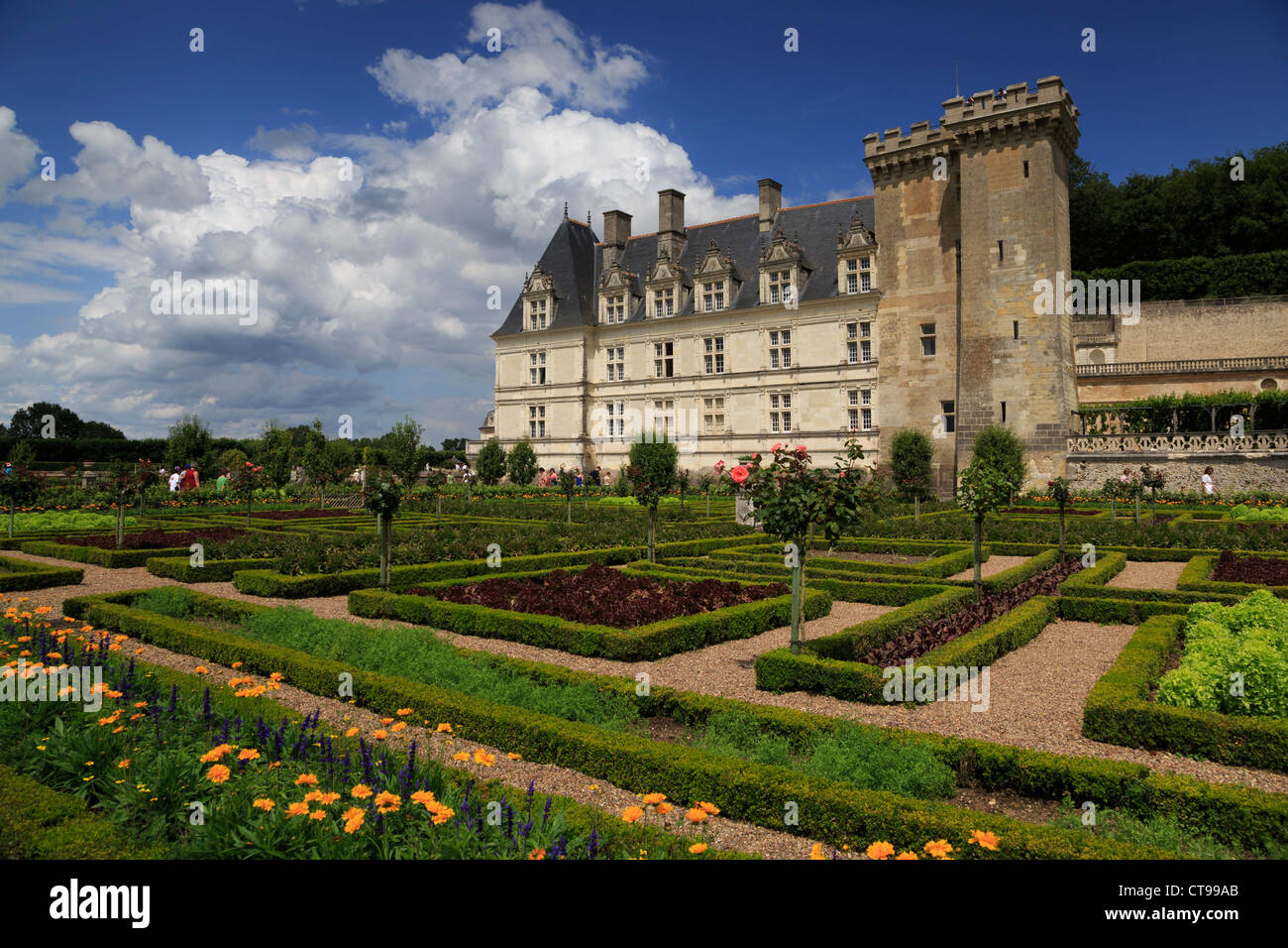 Chateau de Villandry, Loire Valley, France. Late renaissance chateau ...