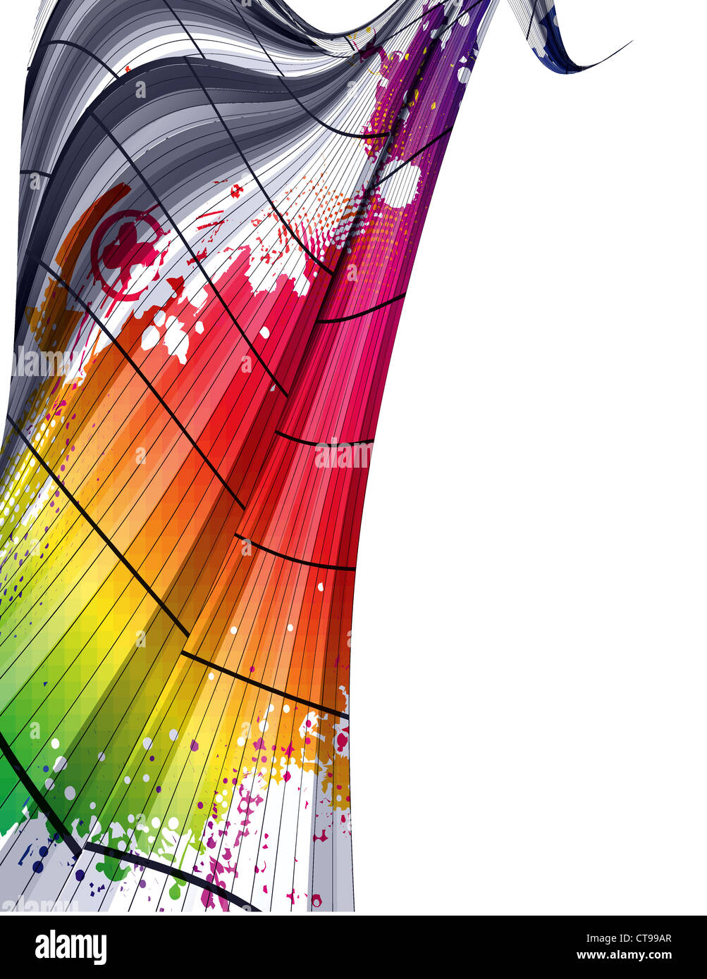 vector colorful waves background Stock Photo - Alamy