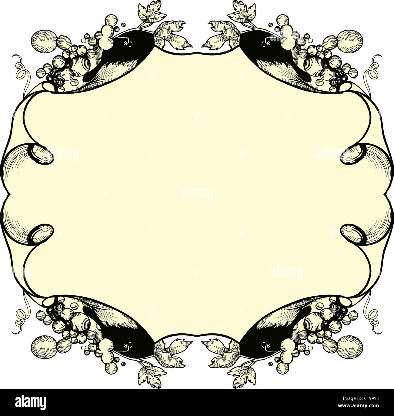 vintage floral frame Stock Photo - Alamy