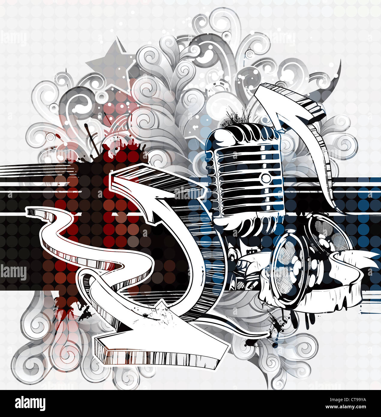 vector abstract concert poster Stock Photo - Alamy