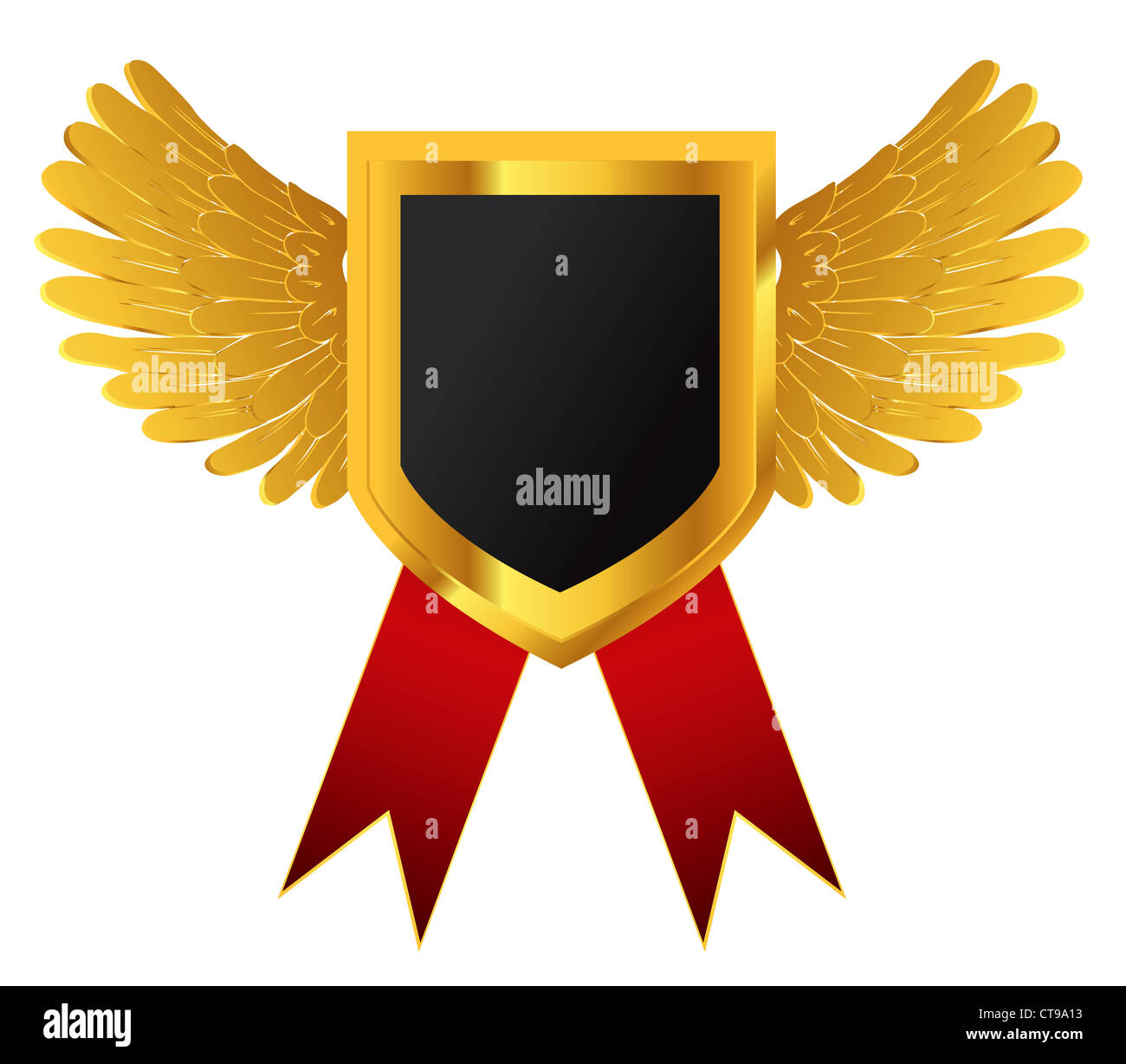 vintage illustration of a beautiful medal with ribbon Stock Photo - Alamy