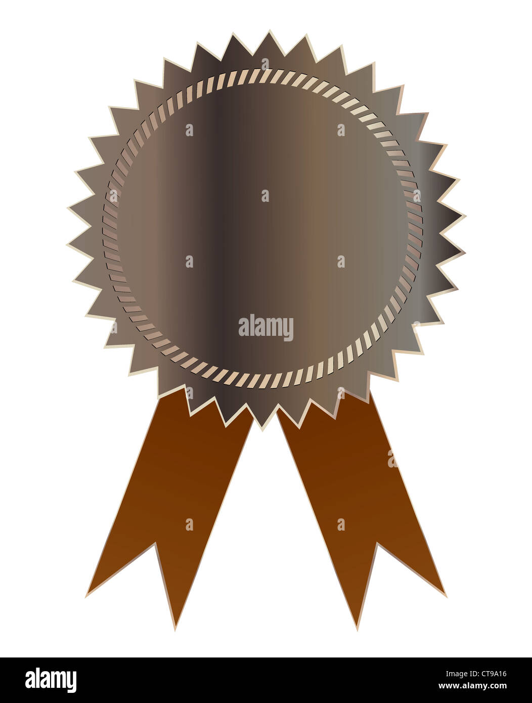 vintage illustration of a beautiful medal with ribbon Stock Photo - Alamy