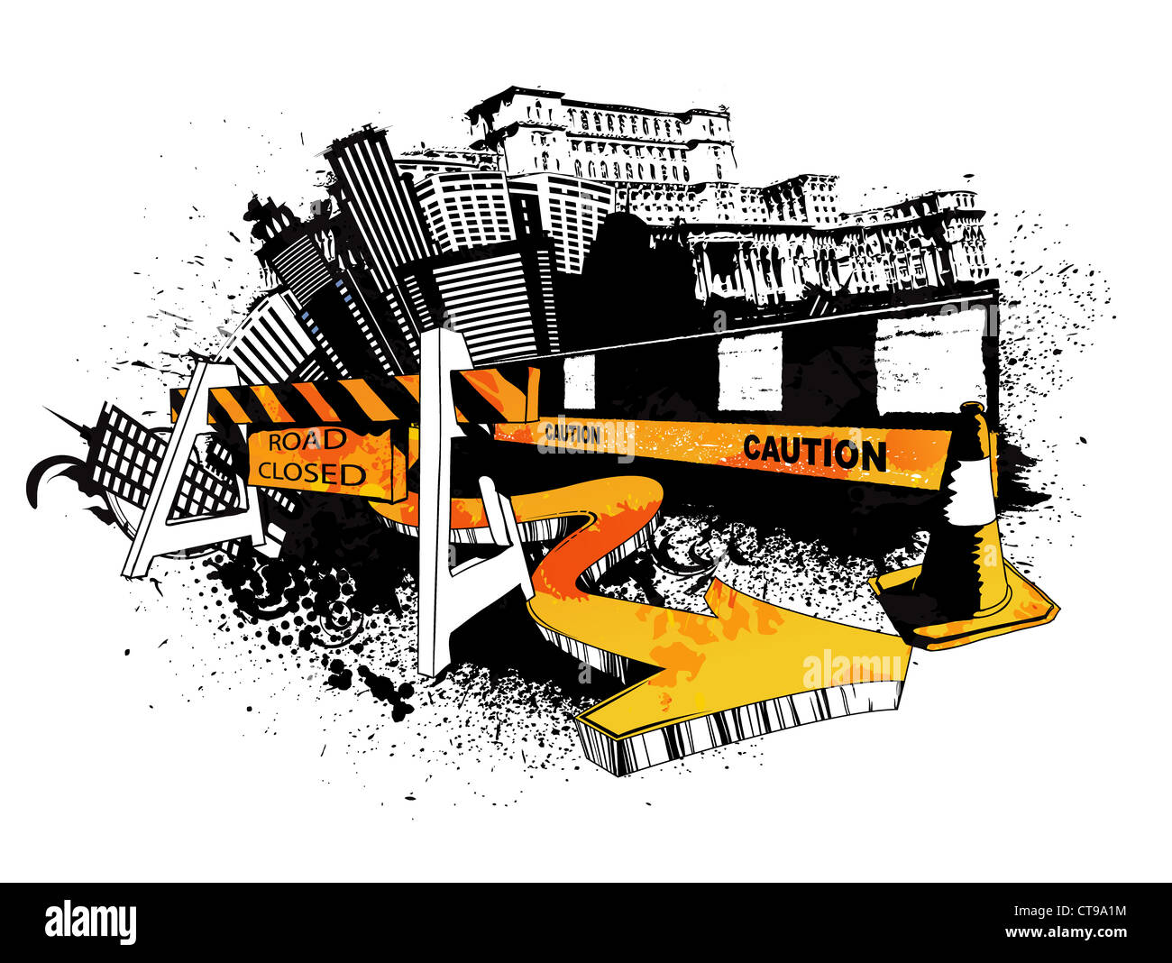 grunge urban background vector illustration Stock Photo - Alamy