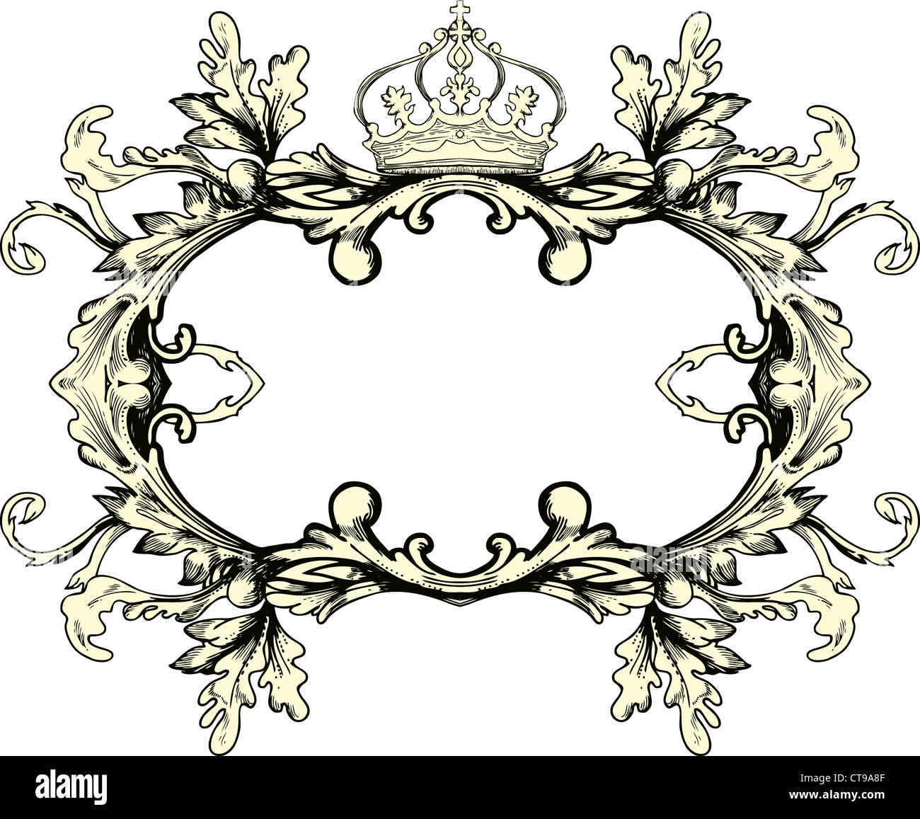 vintage floral frame Stock Photo - Alamy