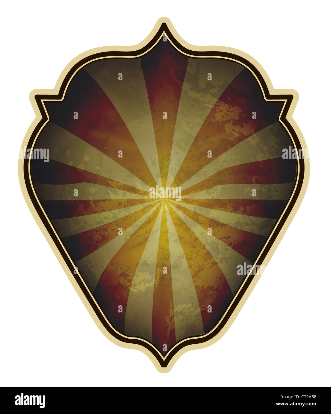 shield with rays vector illustration Stock Photo - Alamy
