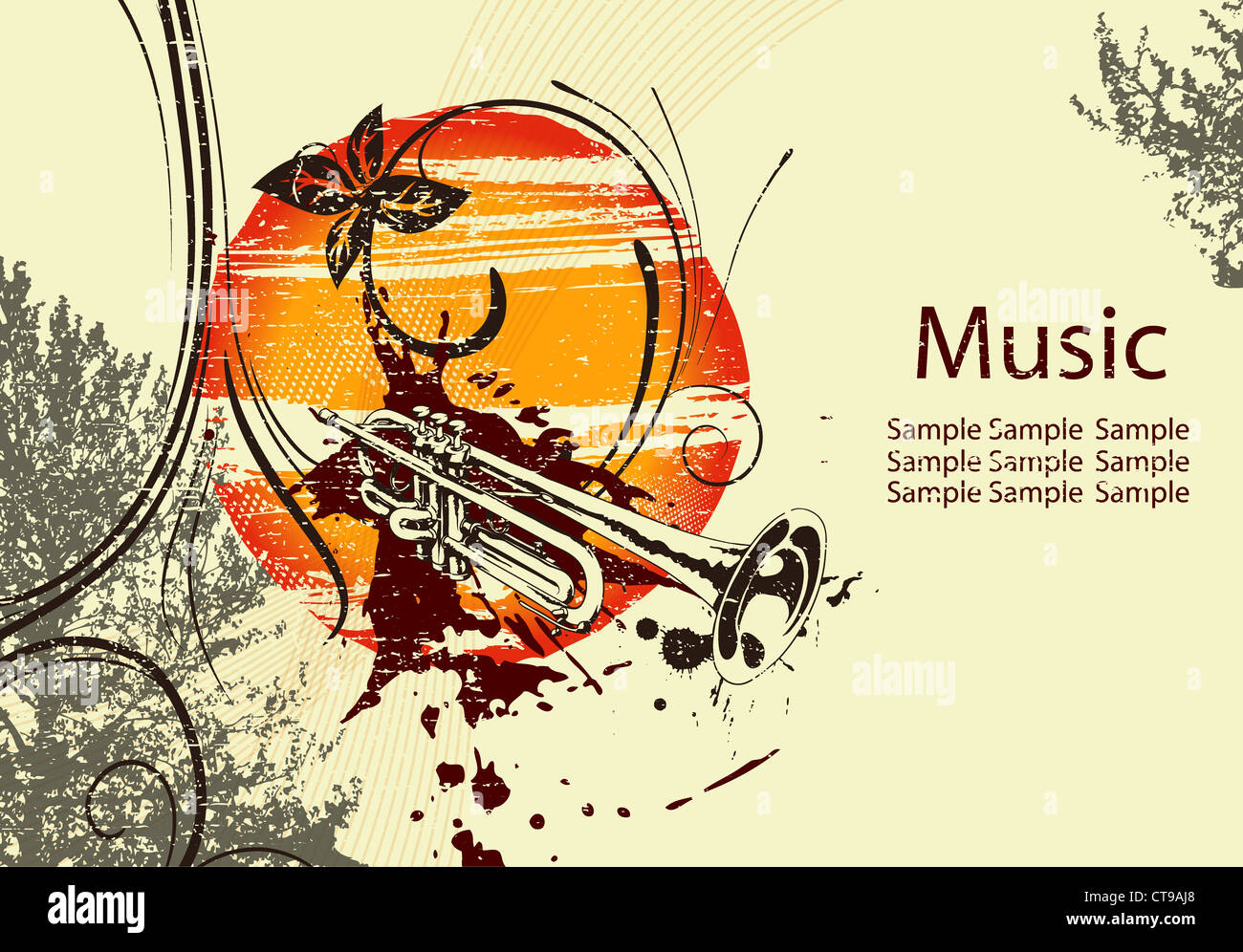 Music poster vector illustration Stock Photo - Alamy