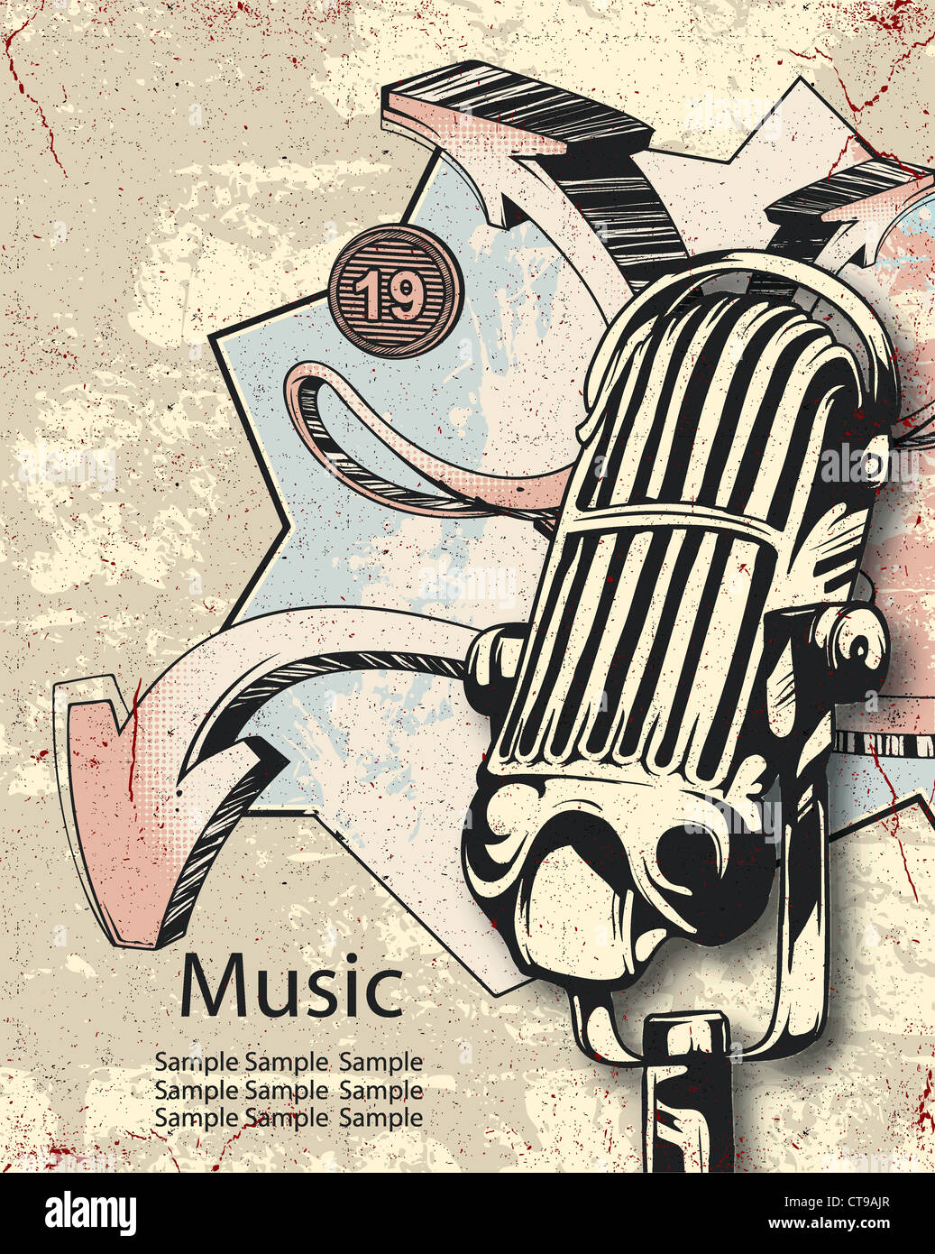 Music poster vector illustration Stock Photo - Alamy