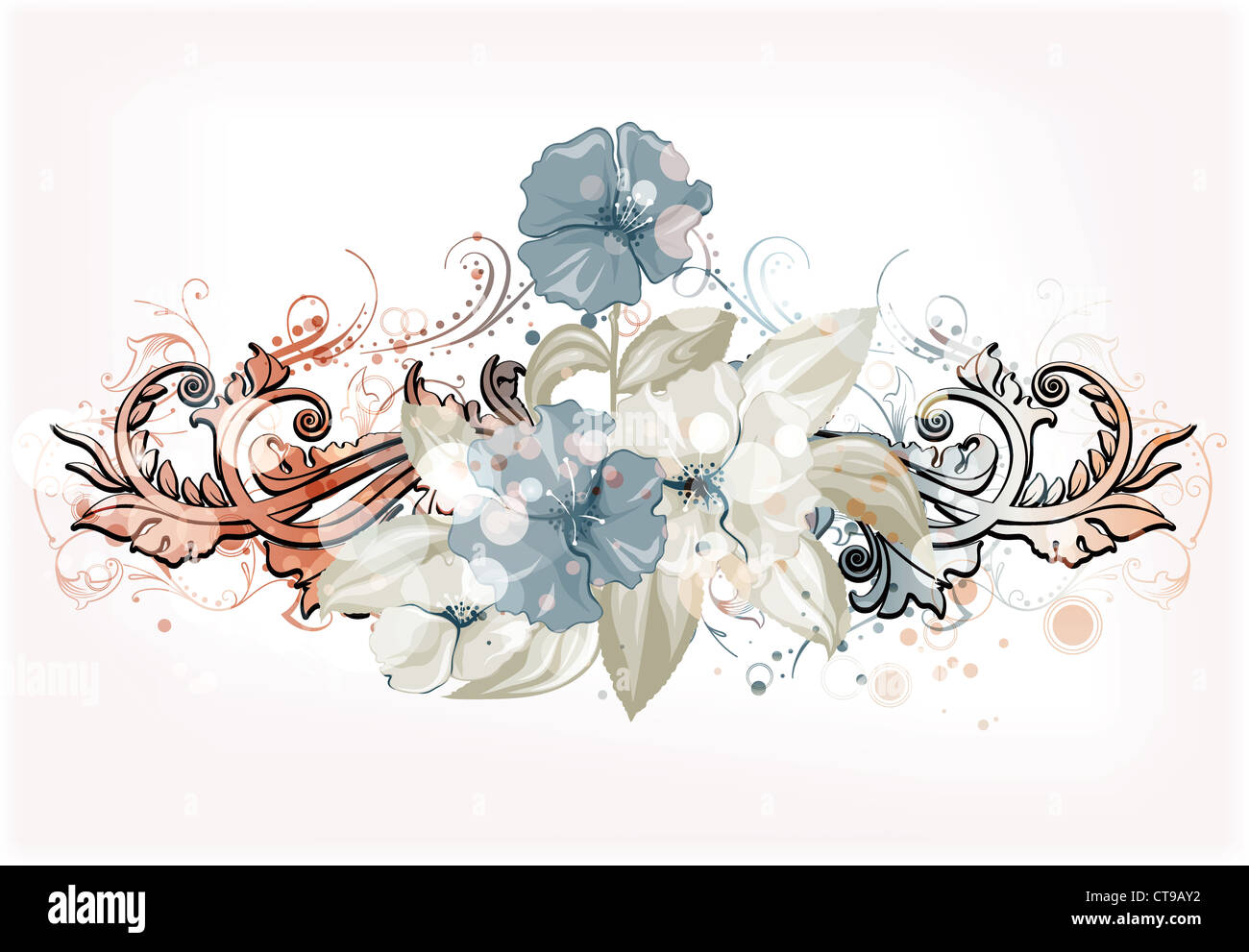 vector abstract colorful floral background Stock Photo - Alamy